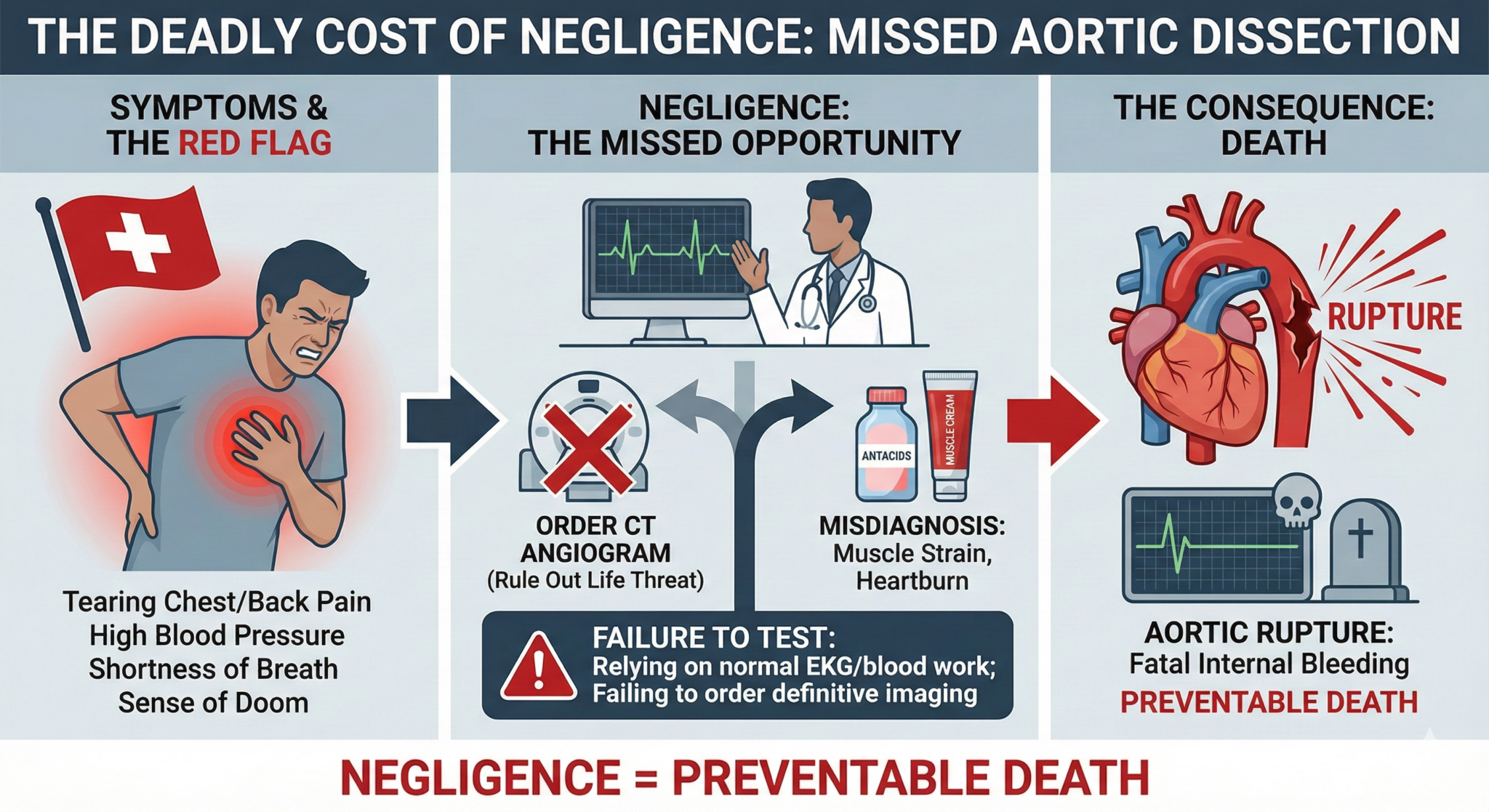 Misdiagnosis of Aortic Dissection Leads To Wrongful Death in PA